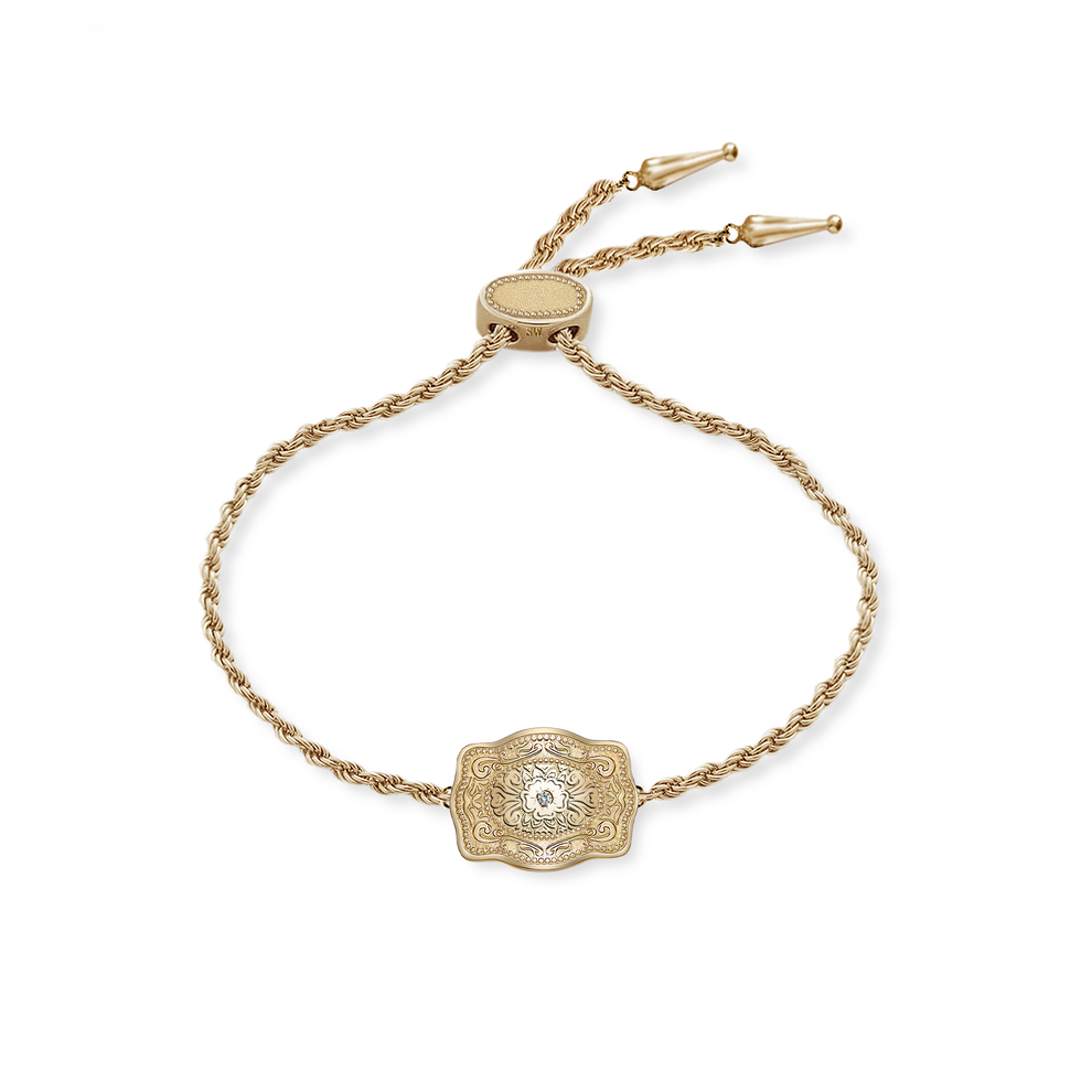 Ultra Mini Belt Buckle Bracelet (Amelia Rose) - Gold – SpurWest