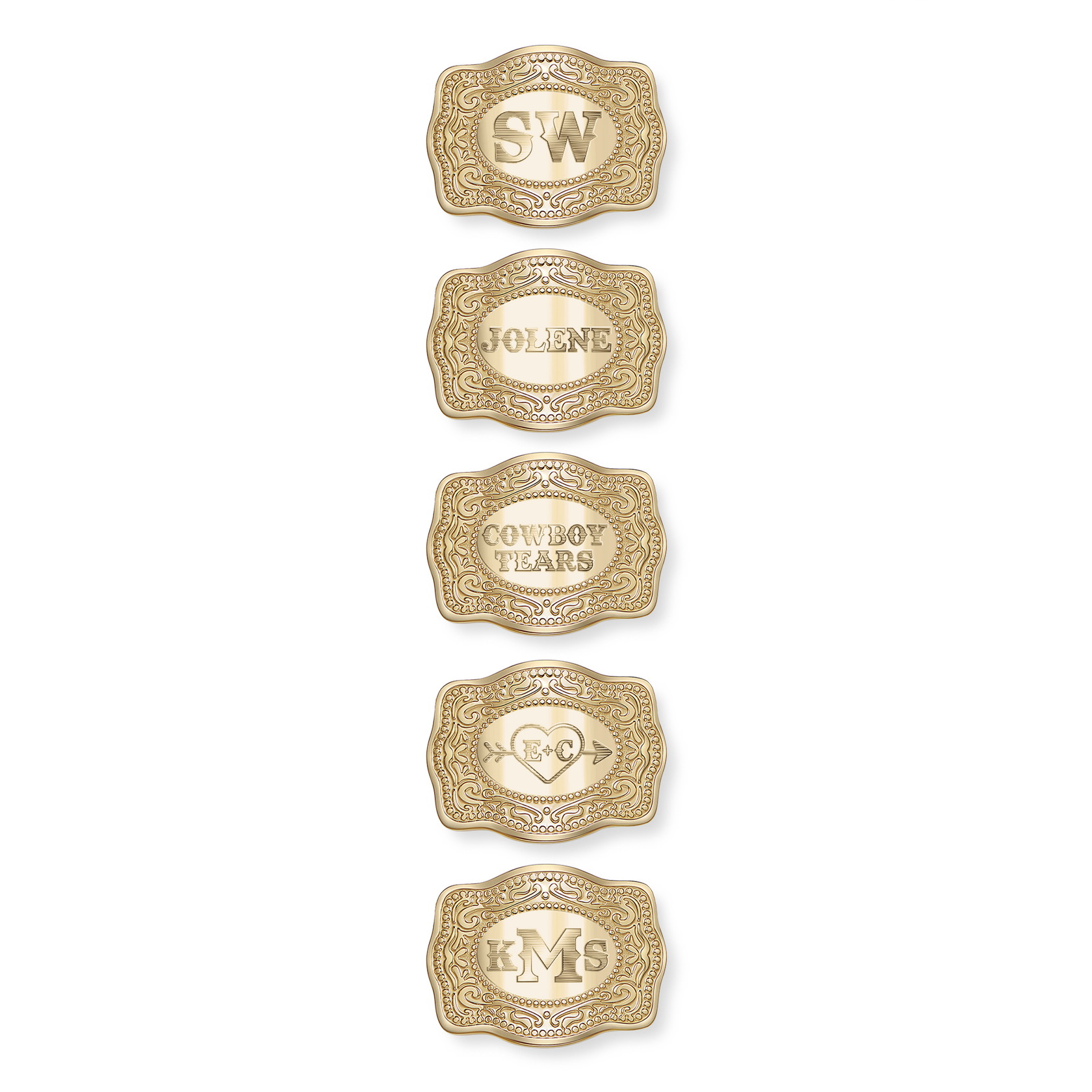 Mini Belt Buckle Necklace (Customizable) - Gold – SpurWest