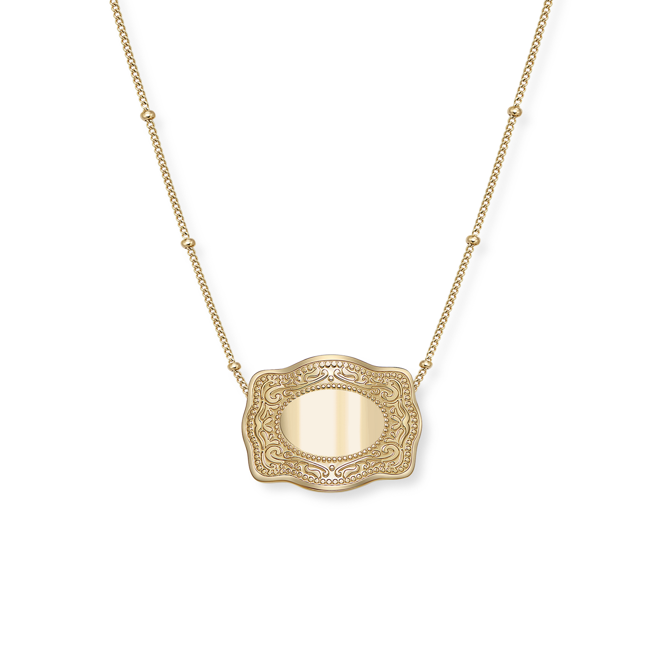 Mini Belt Buckle Necklace (Customizable) - Gold – SpurWest